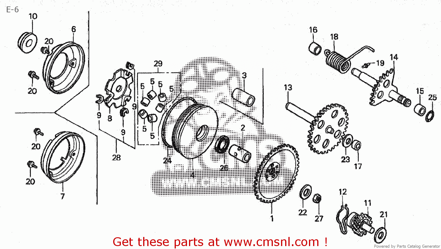 Honda TB50 GYRO UP 2000 (Y) JAPAN TA01-170 E-6 - buy E-6 spares online