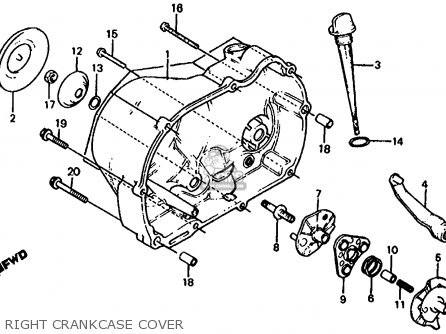 Honda TRX125 FOURTRAX 125 1986 (G) USA parts lists and schematics