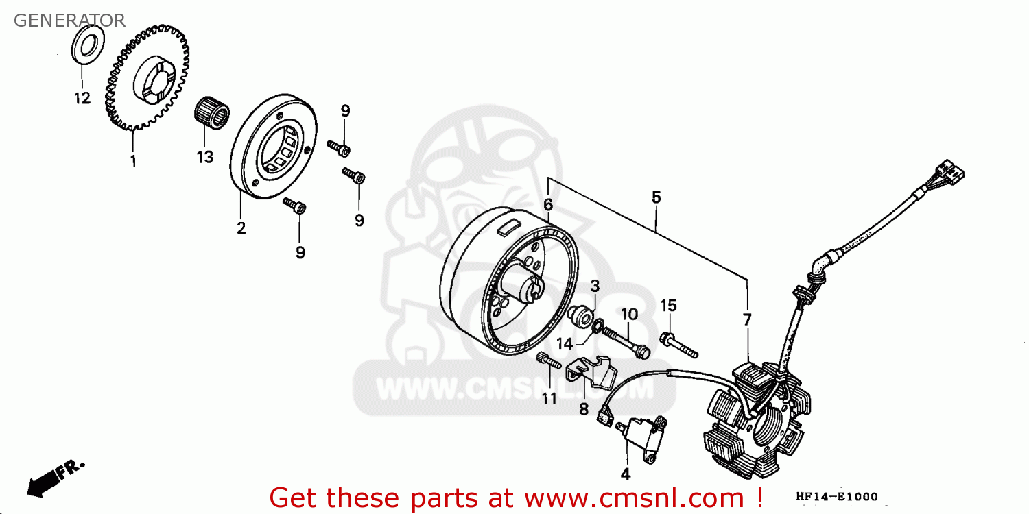 GENERATOR - TRX200D FOURTRAX 1993 (P) USA NEW HAMPSHIRE ONLY SSW