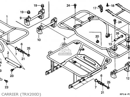 Honda TRX200D FOURTRAX 1995 (S) USA parts lists and schematics
