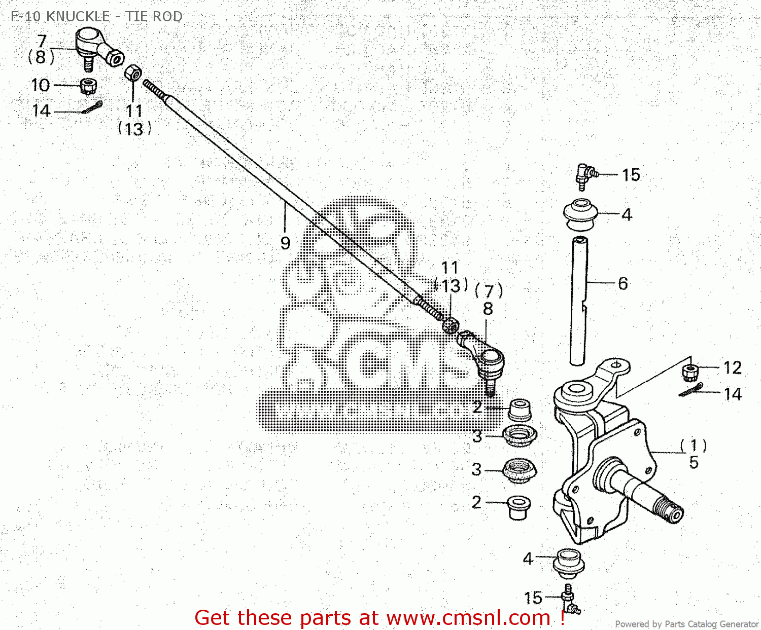 Honda TRX250 1986 (G) F-10 KNUCKLE - TIE ROD - buy F-10 KNUCKLE - TIE ...