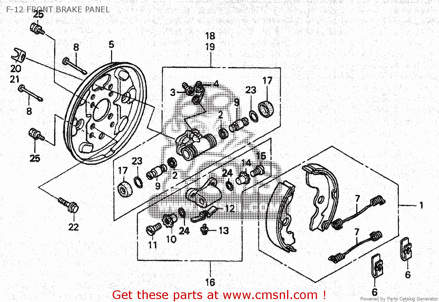Honda TRX250 1999 (X) F-12 FRONT BRAKE PANEL - buy F-12 FRONT BRAKE ...