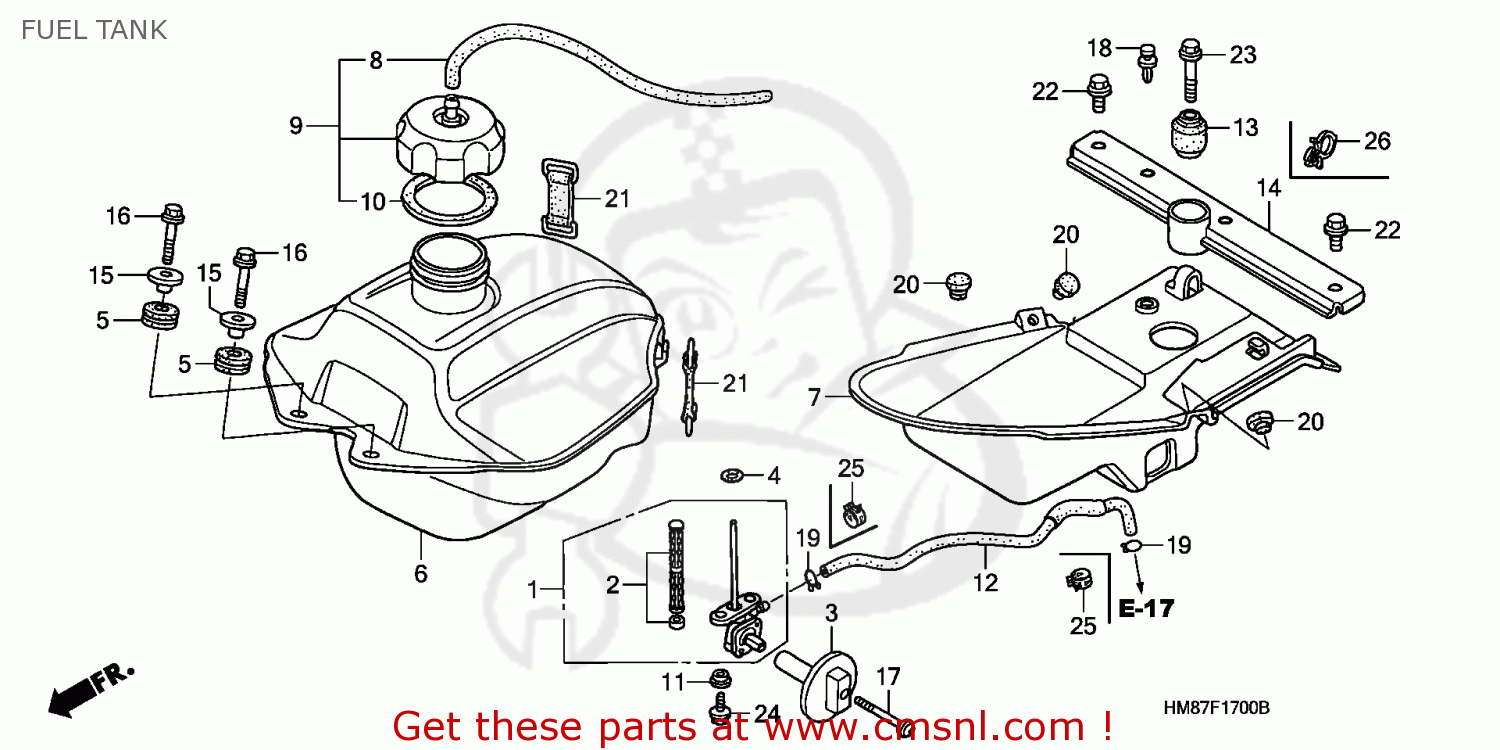 Honda TRX250TE FOURTRAX RECON 2007 (7) AUSTRALIA / CMF EC FUEL TANK ...