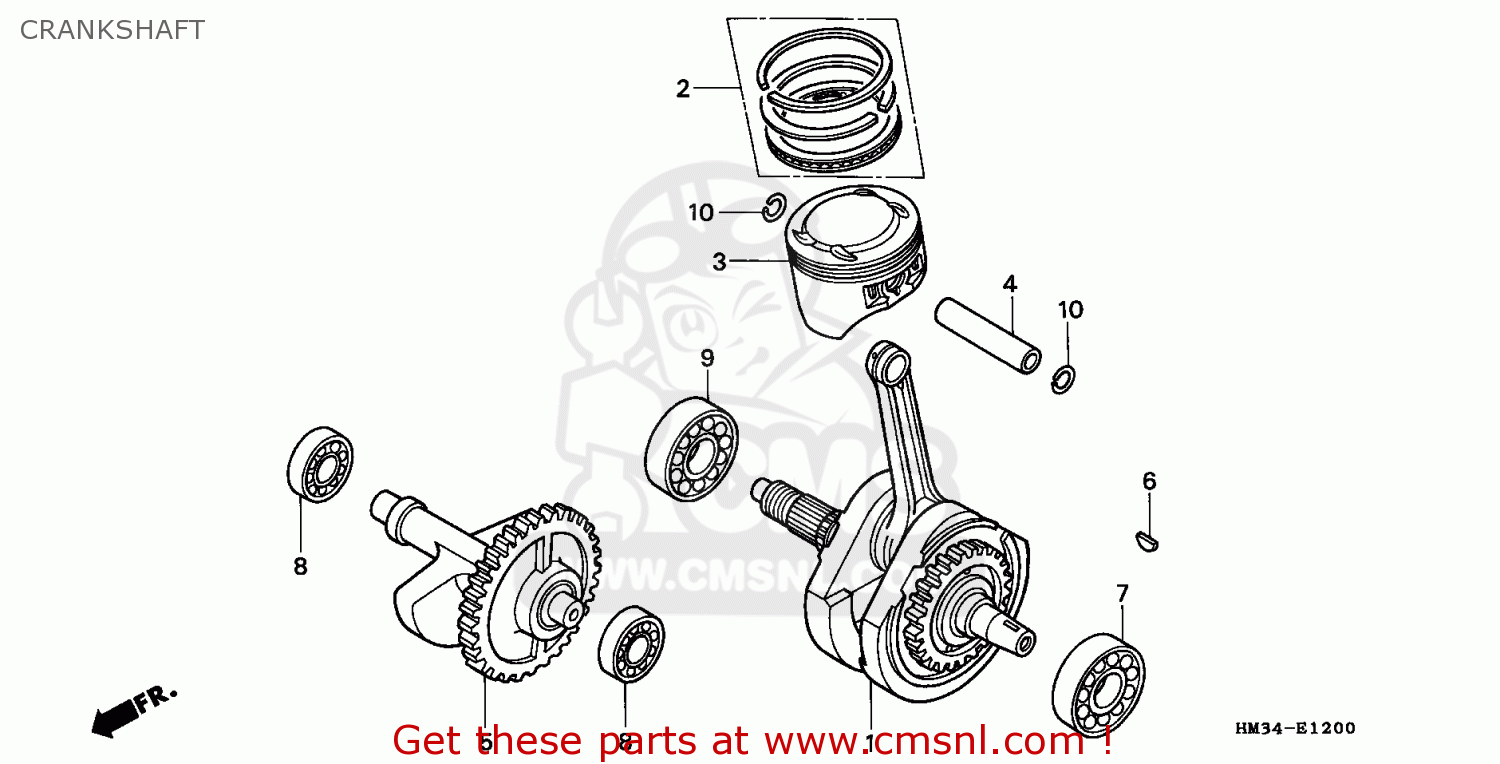 Honda TRX300EX FOURTRAX 1997 (V) USA CRANKSHAFT - buy CRANKSHAFT spares ...