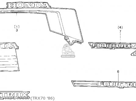 Honda TRX70 FOURTRAX 70 1986 (G) USA parts lists and schematics