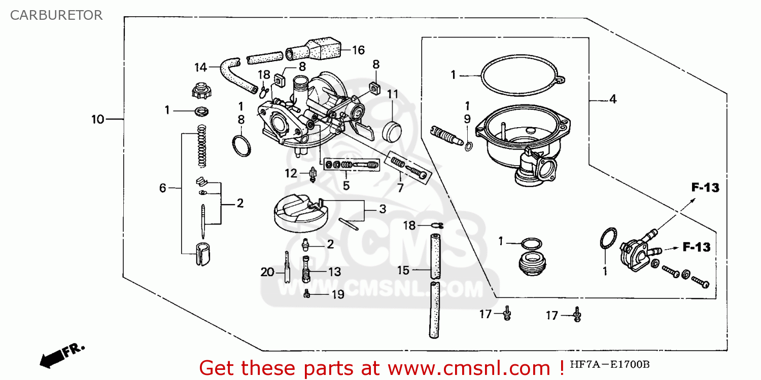 Honda TRX90 FOURTRAX 2003 (3) USA STD CARBURETOR - buy CARBURETOR ...