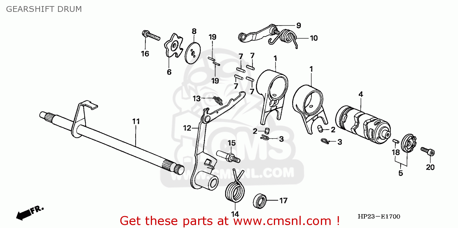 Honda TRX90 FOURTRAX 2006 (6) USA GEARSHIFT DRUM - buy GEARSHIFT DRUM ...