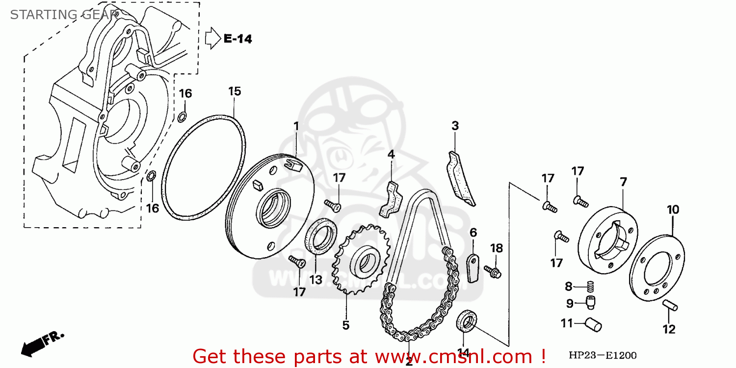 Honda TRX90 FOURTRAX 2006 (6) USA STARTING GEAR - buy STARTING GEAR ...