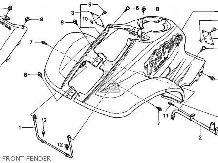 Honda TRX90 FOURTRAX 90 1997 (V) USA parts lists and schematics
