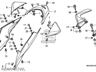 Honda VFR1200F 2010 (A) ENGLAND / MKH parts lists and schematics