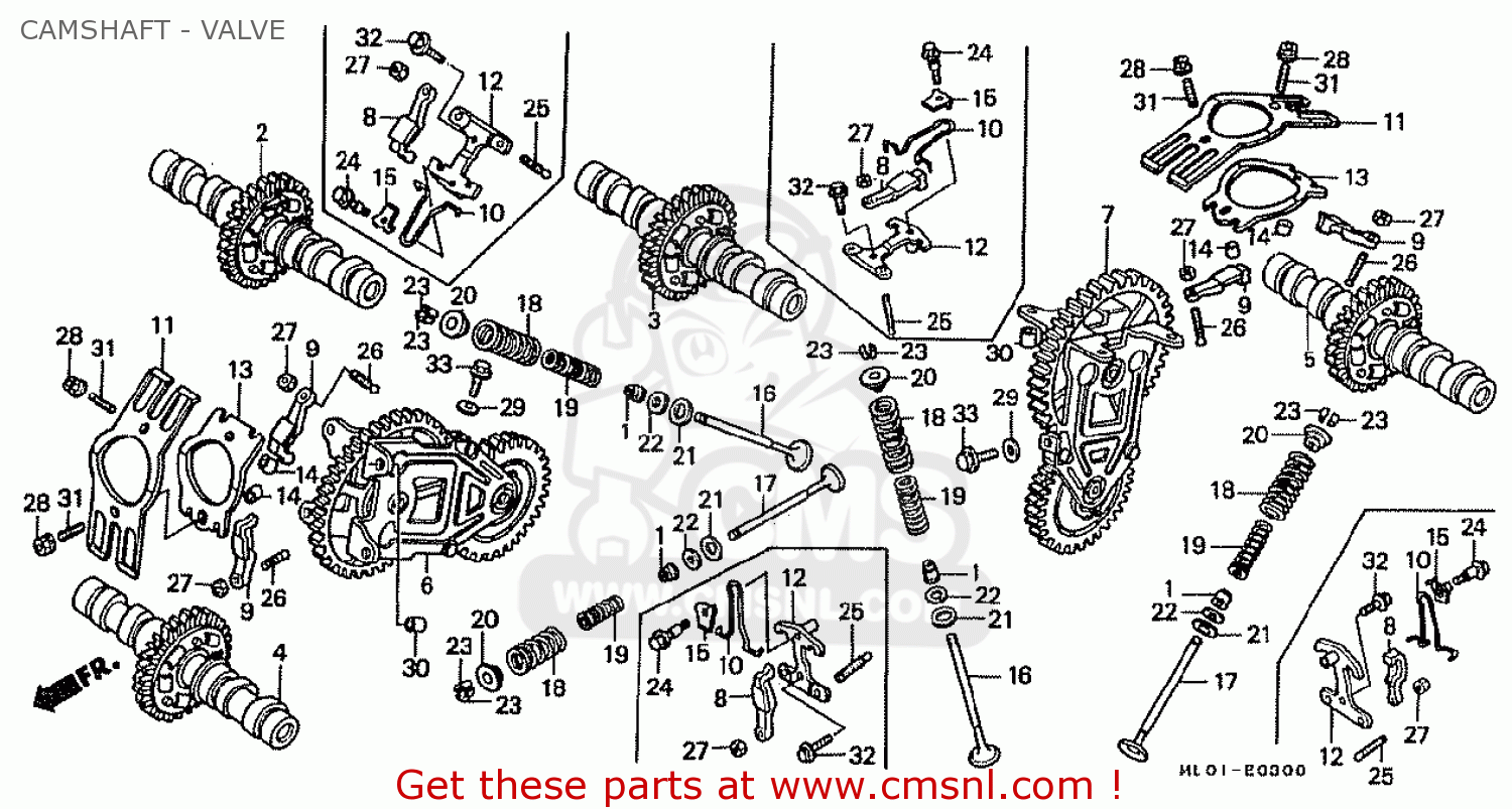 Honda VFR400RII NC24-100 1987 (H) JAPAN parts lists and schematics