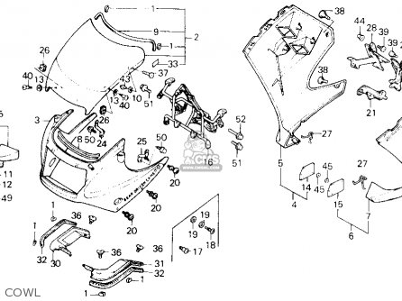 Honda VFR700F2 INTERCEPTOR 1986 (G) USA CALIFORNIA parts lists and ...