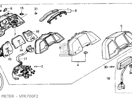 Honda VFR700F2 INTERCEPTOR 1986 (G) USA CALIFORNIA parts lists and ...