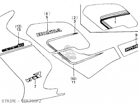 Honda VFR700F2 INTERCEPTOR 1987 (H) USA CALIFORNIA parts lists and ...