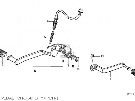 Honda Honda VFR750F 1990 (L) ENGLAND parts lists and schematics