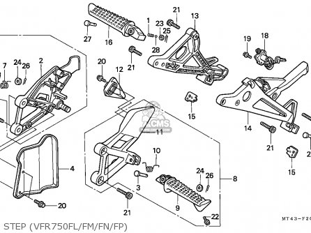 Honda VFR750F 1990 (L) EUROPEAN DIRECT SALES parts lists and schematics