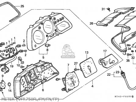 Honda VFR750F 1990 (L) NORTHERN EUROPE parts lists and schematics