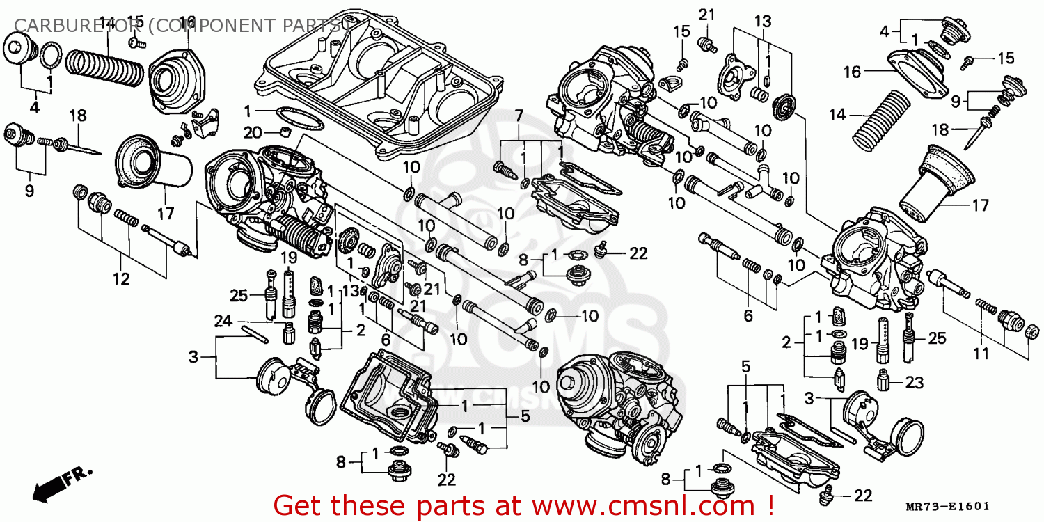 Honda VFR750R RC30 1990 (L) ENGLAND CARBURETOR (COMPONENT PARTS) - buy ...