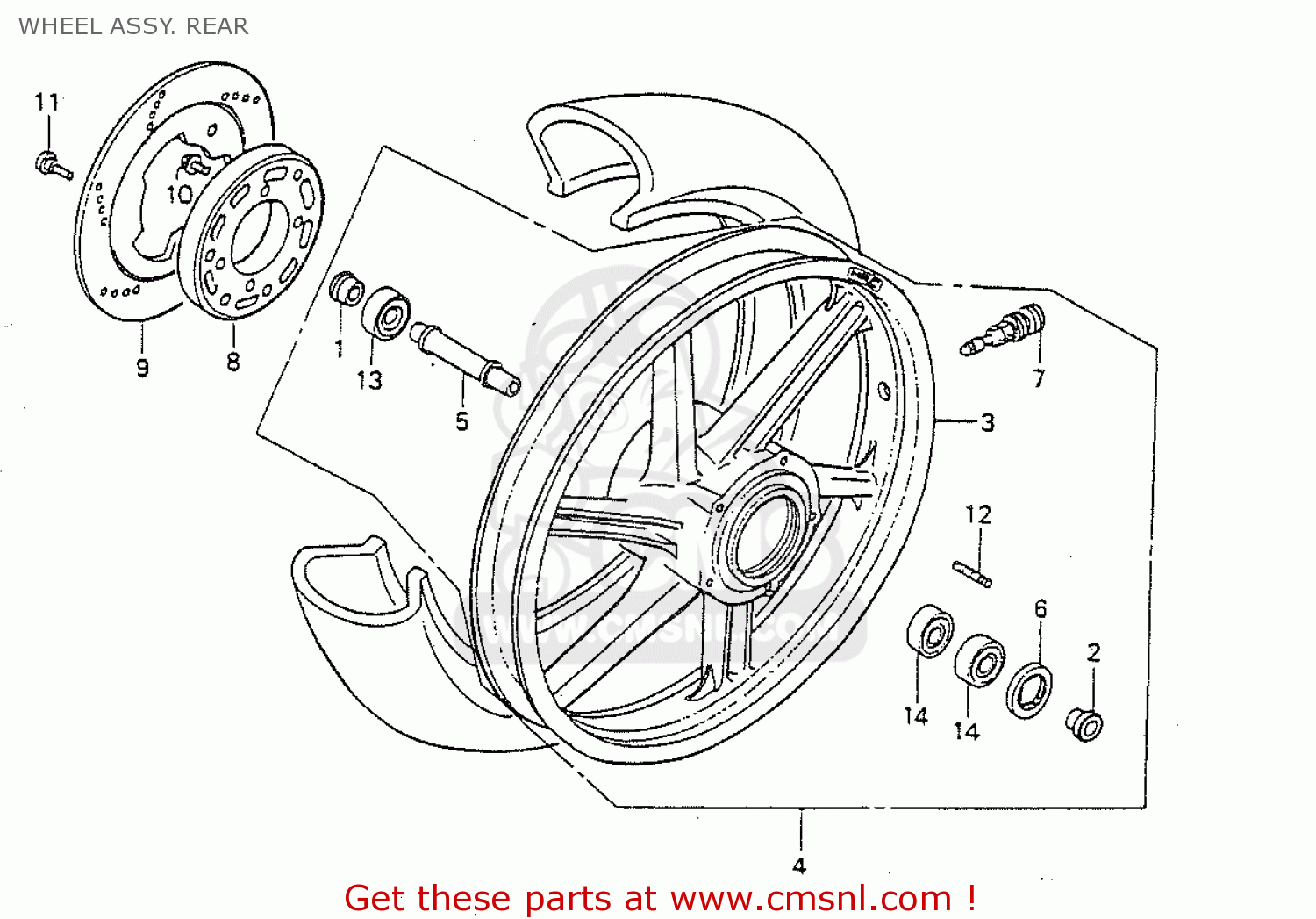 Honda VFR750RK HRC RACING KIT GENERAL EXPORT STANDARD NON USA WHEEL ...