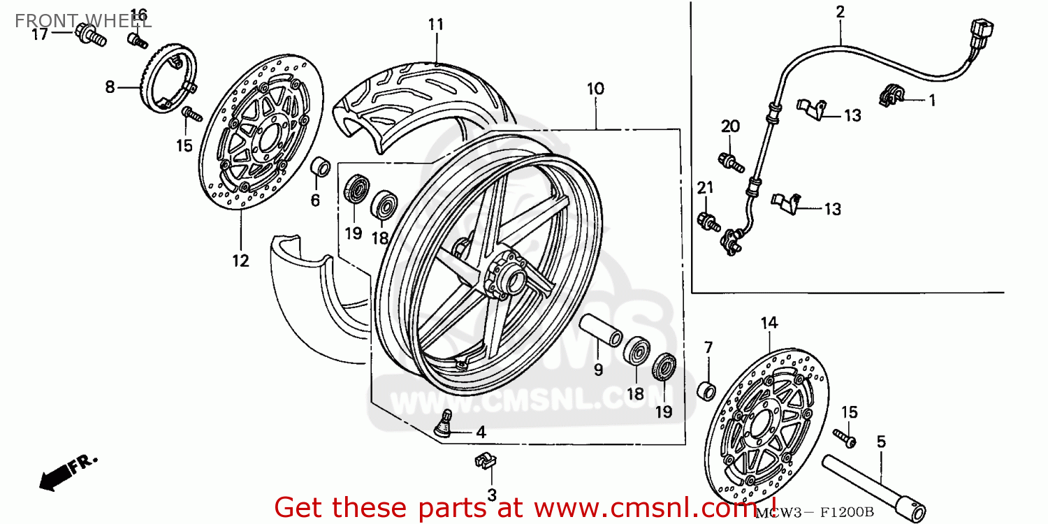 Honda VFR800 2002 (2) EUROPEAN DIRECT SALES FRONT WHEEL - buy FRONT ...
