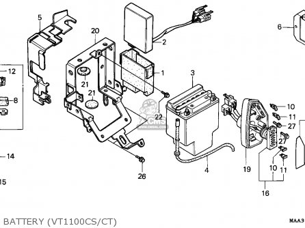 Honda VT1100C SHADOW 1995 (S) AUSTRIA / ASV RBM parts lists and schematics