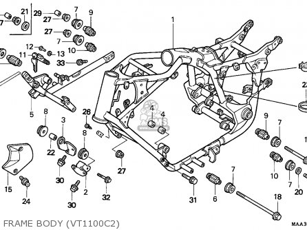 Honda VT1100C2 SHADOW 1997 (V) EUROPEAN DIRECT SALES parts lists and ...