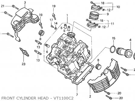 Honda VT1100C2 SHADOW ACE 1995 (S) USA CALIFORNIA parts lists and ...