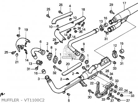 Honda VT1100C2 SHADOW ACE 1995 (S) USA CALIFORNIA parts lists and ...