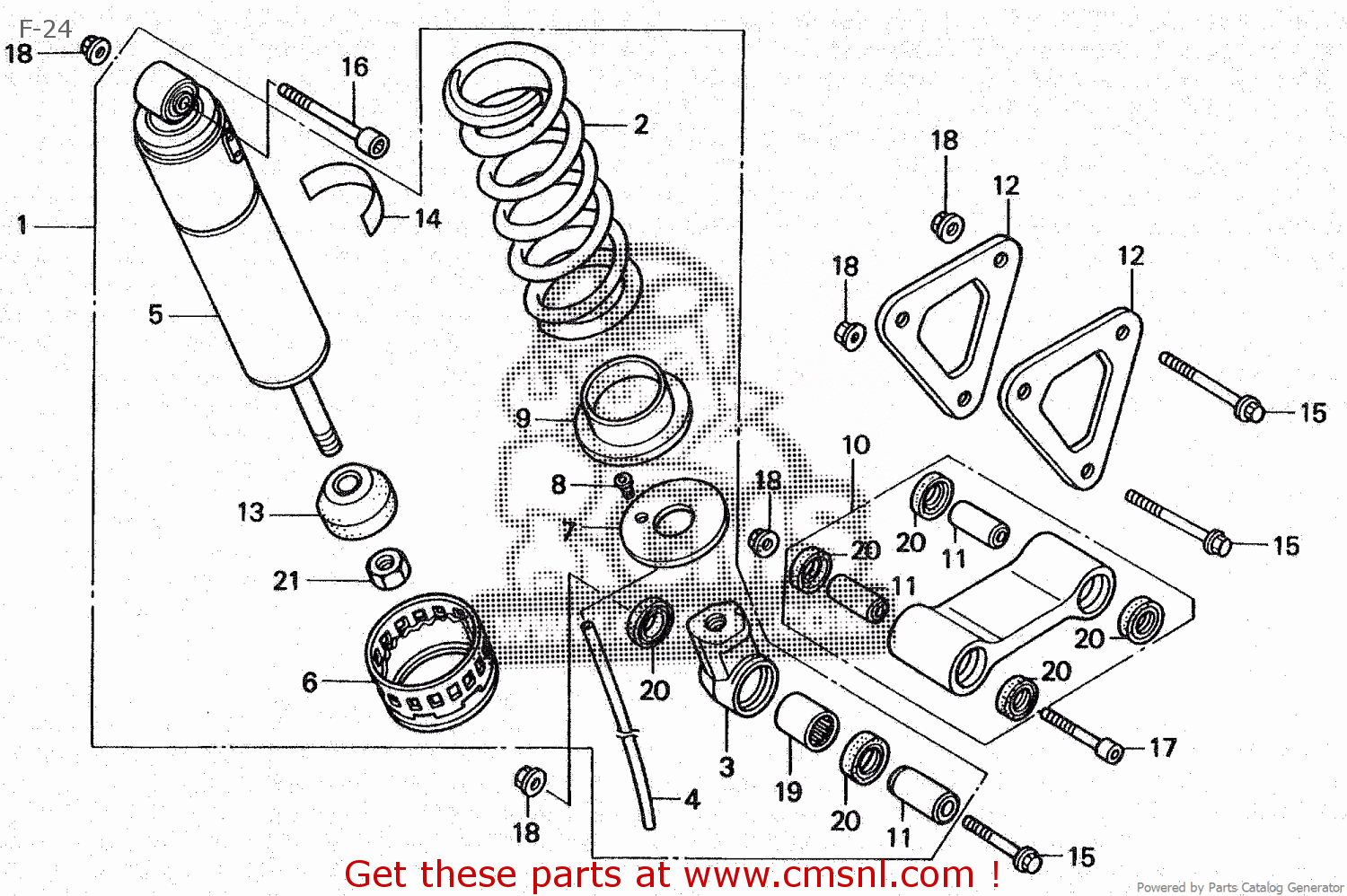 Honda VT250 SPADA 1988 (J) JAPAN MC20-100 parts lists and schematics