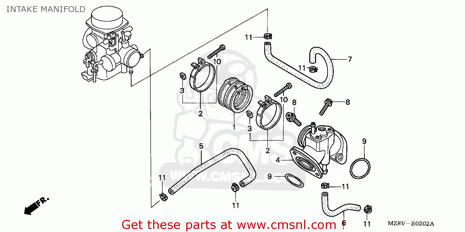 Honda VT600C SHADOW 1999 (X) AUSTRIA / MK INTAKE MANIFOLD - buy INTAKE ...