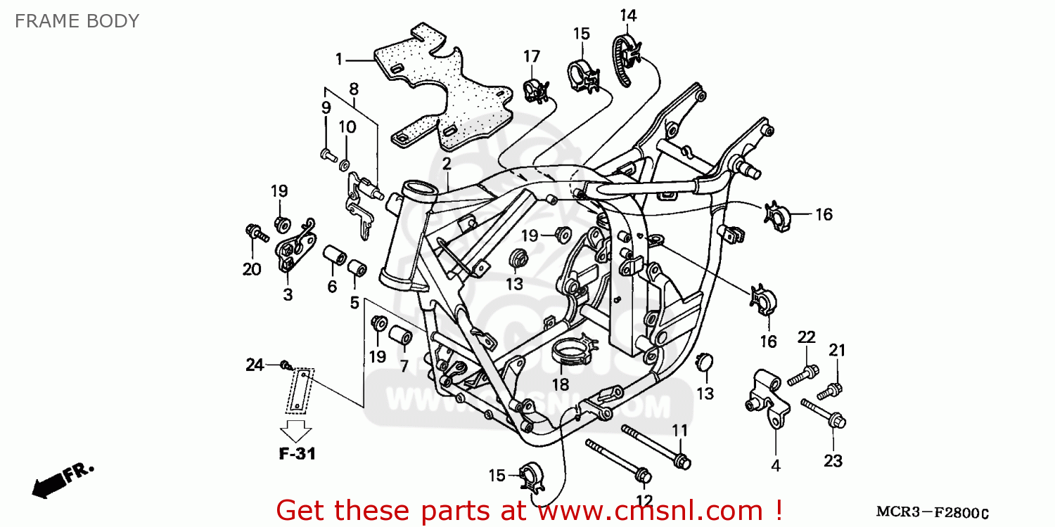 Honda VT750DC SHADOW 2001 (1) NETHERLANDS / KPH MK FRAME BODY - buy ...