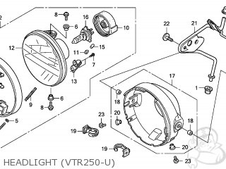 Honda VTR250 2009 (9) AUSTRALIA parts lists and schematics