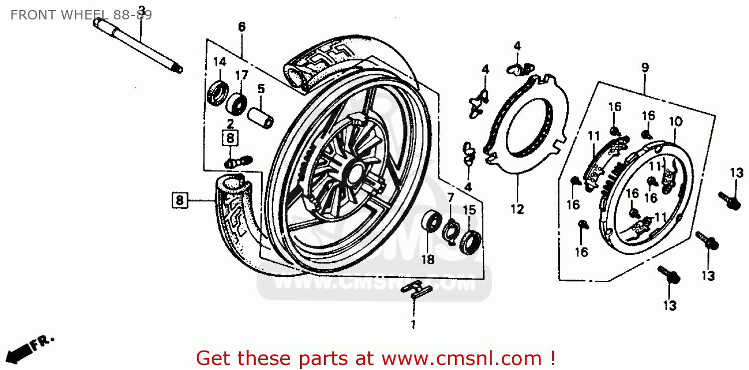 Honda Honda VTR250 INTERCEPTOR VTR 1989 (K) USA parts lists and schematics