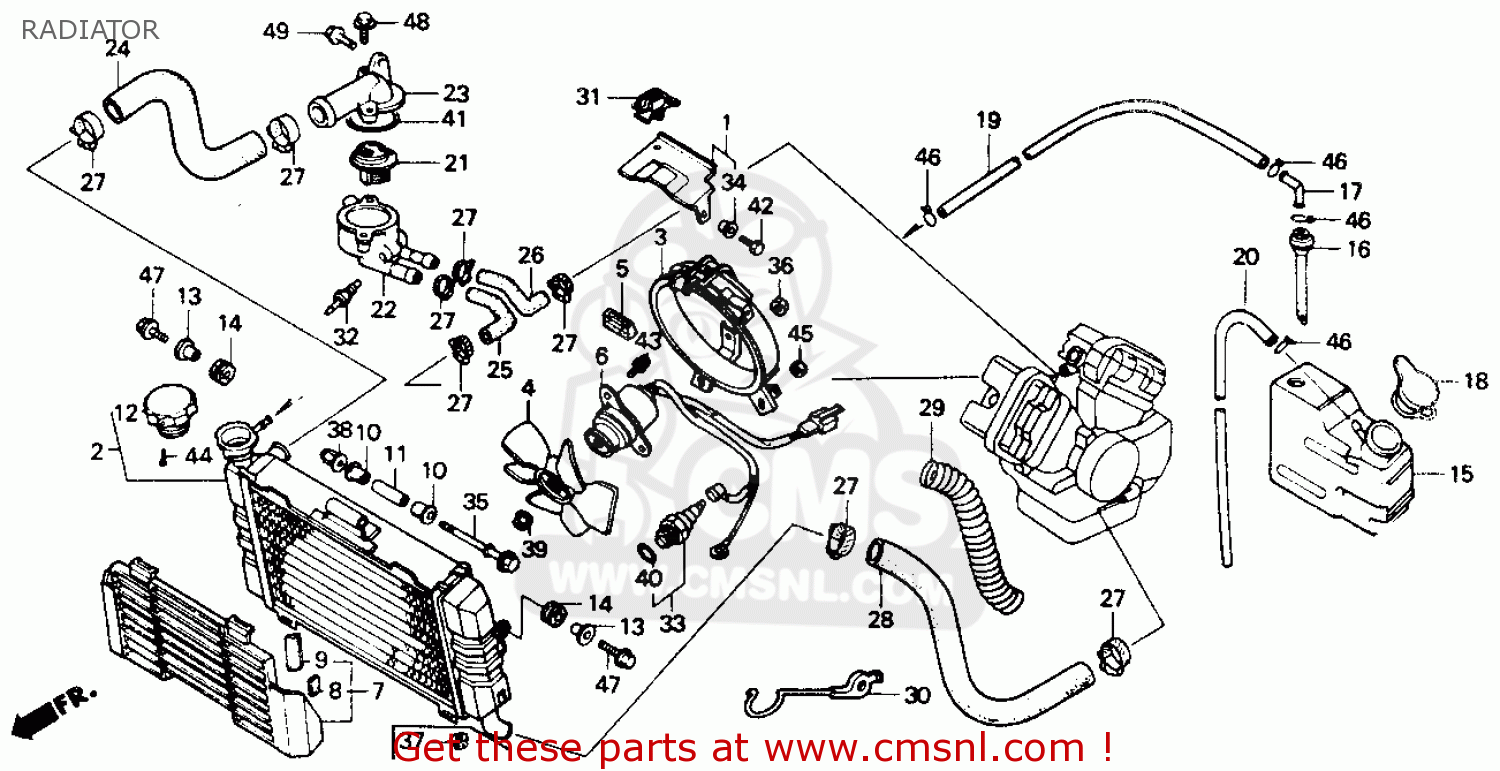 Honda VTR250 INTERCEPTOR VTR 1990 (L) USA parts lists and schematics