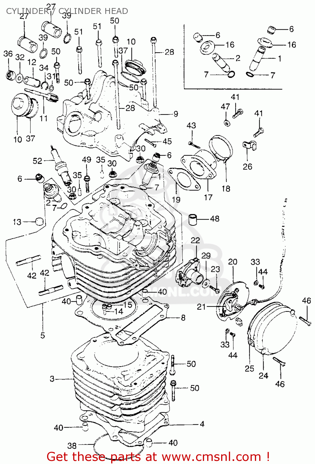 Honda XL175 K0 1973 USA parts lists and schematics