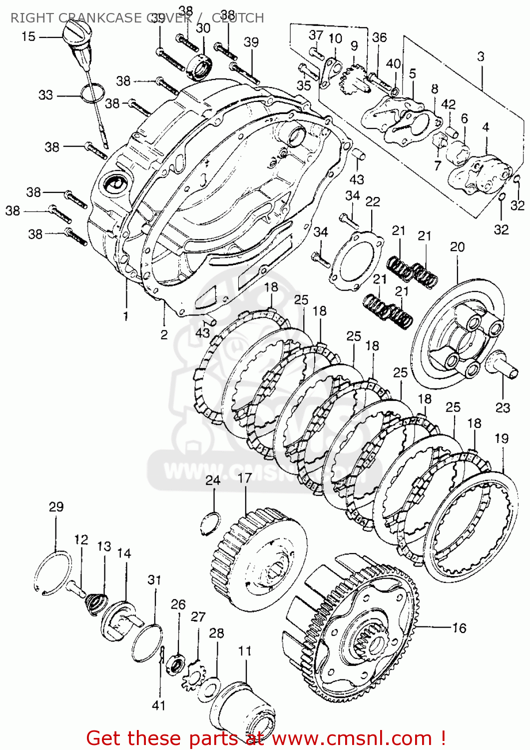 Honda XL175 K0 1973 USA parts lists and schematics