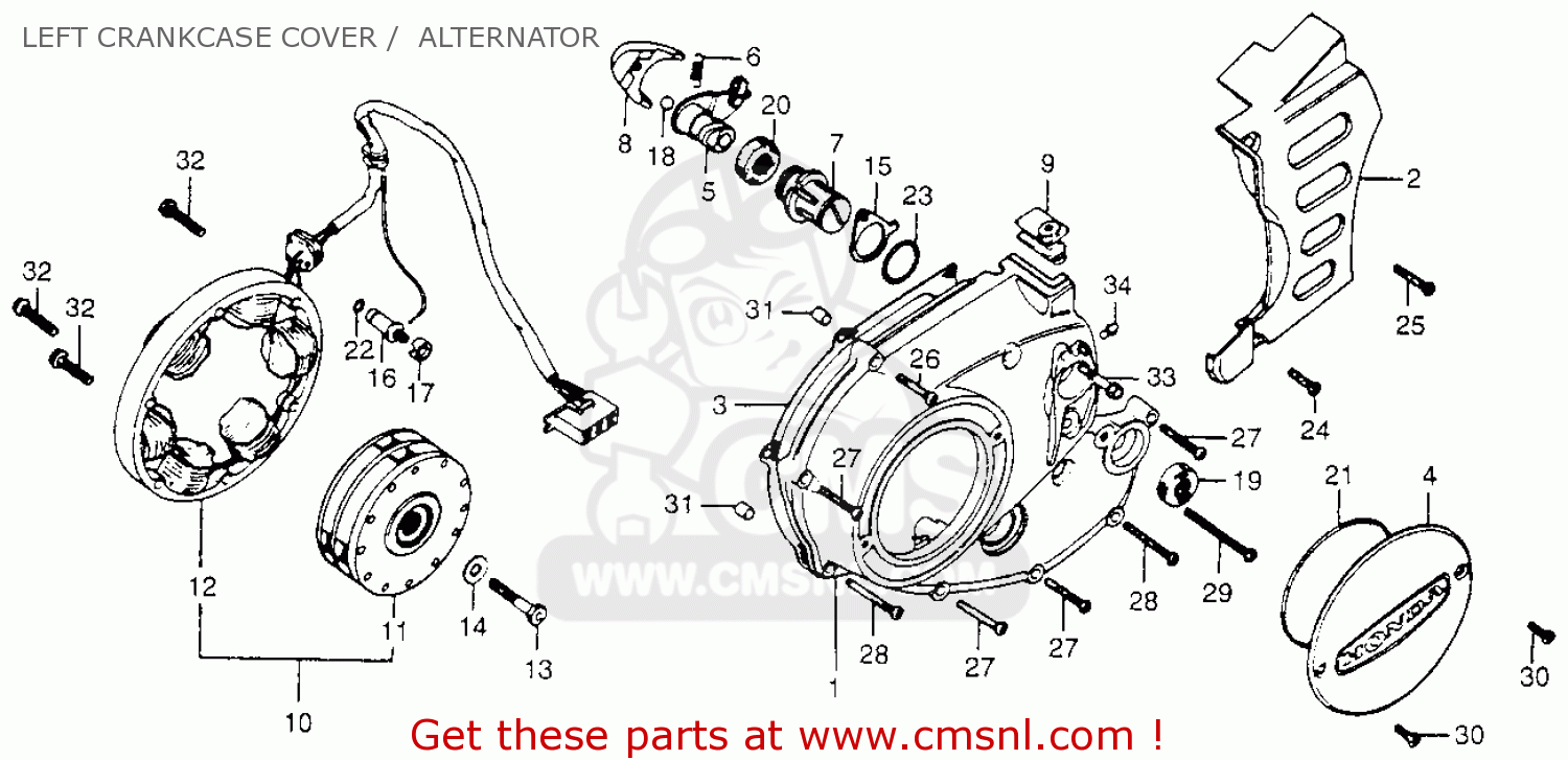 Honda Honda XL175 K3 1976 USA parts lists and schematics