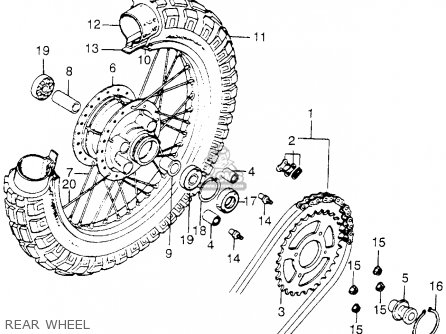 Honda XL175 K5 1978 USA parts lists and schematics
