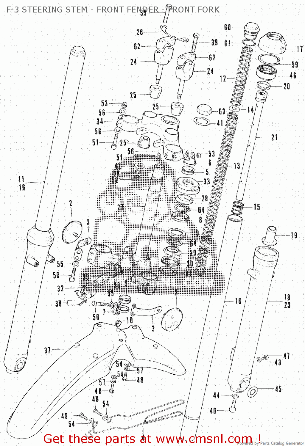Honda XL175 U.S.A F-3 STEERING STEM - FRONT FENDER - FRONT FORK - buy F ...