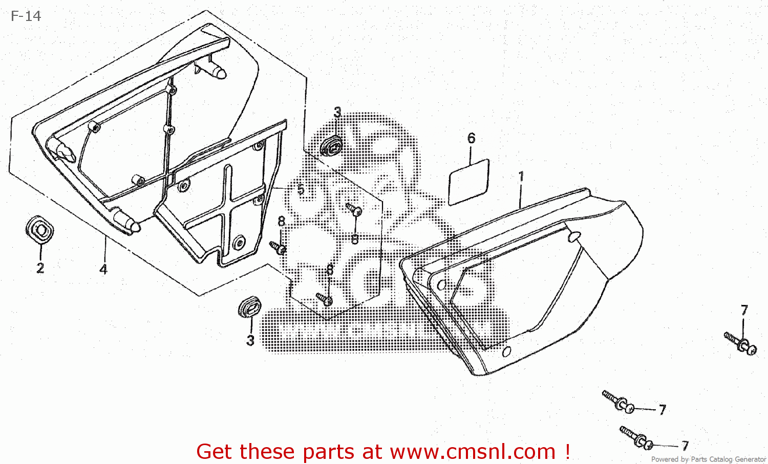 Honda XL185S 1980 (A) CANADA F-14 - buy F-14 spares online