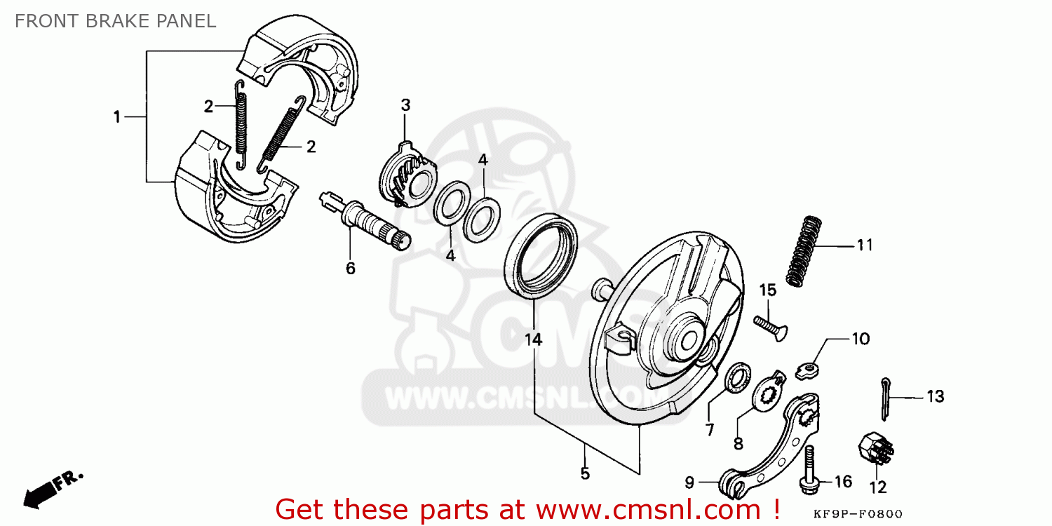 Honda XL185S 1993 (P) SINGAPORE FRONT BRAKE PANEL - buy FRONT BRAKE ...