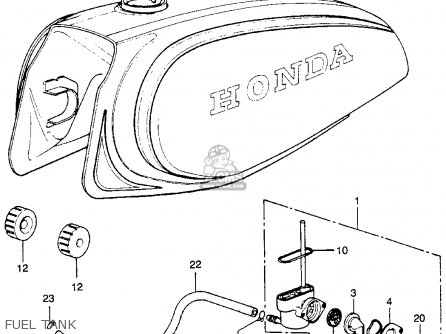 Honda XL250 MOTOSPORT K1 1974 USA parts lists and schematics