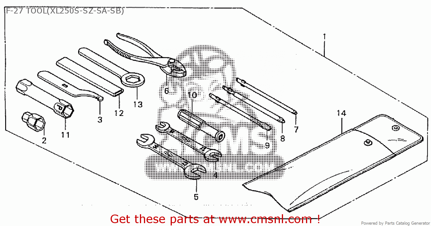 Honda XL250S 1981 (B) BELGIUM F-27 TOOL(XL250S-SZ-SA-SB) - buy F-27 ...
