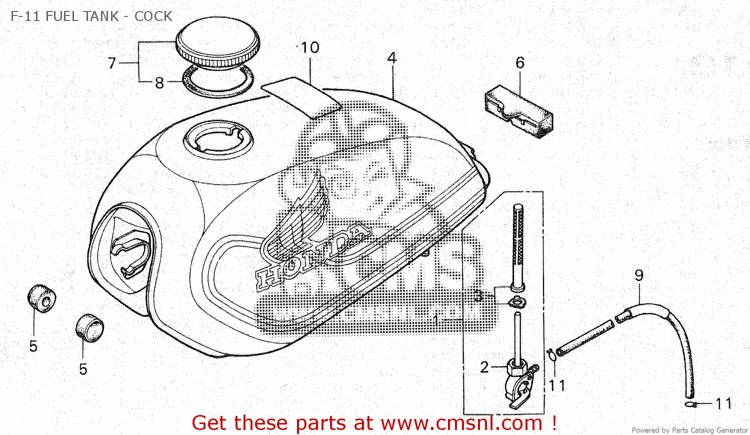 Honda XL50 AUSTRIA F-11 FUEL TANK - COCK - buy F-11 FUEL TANK - COCK ...