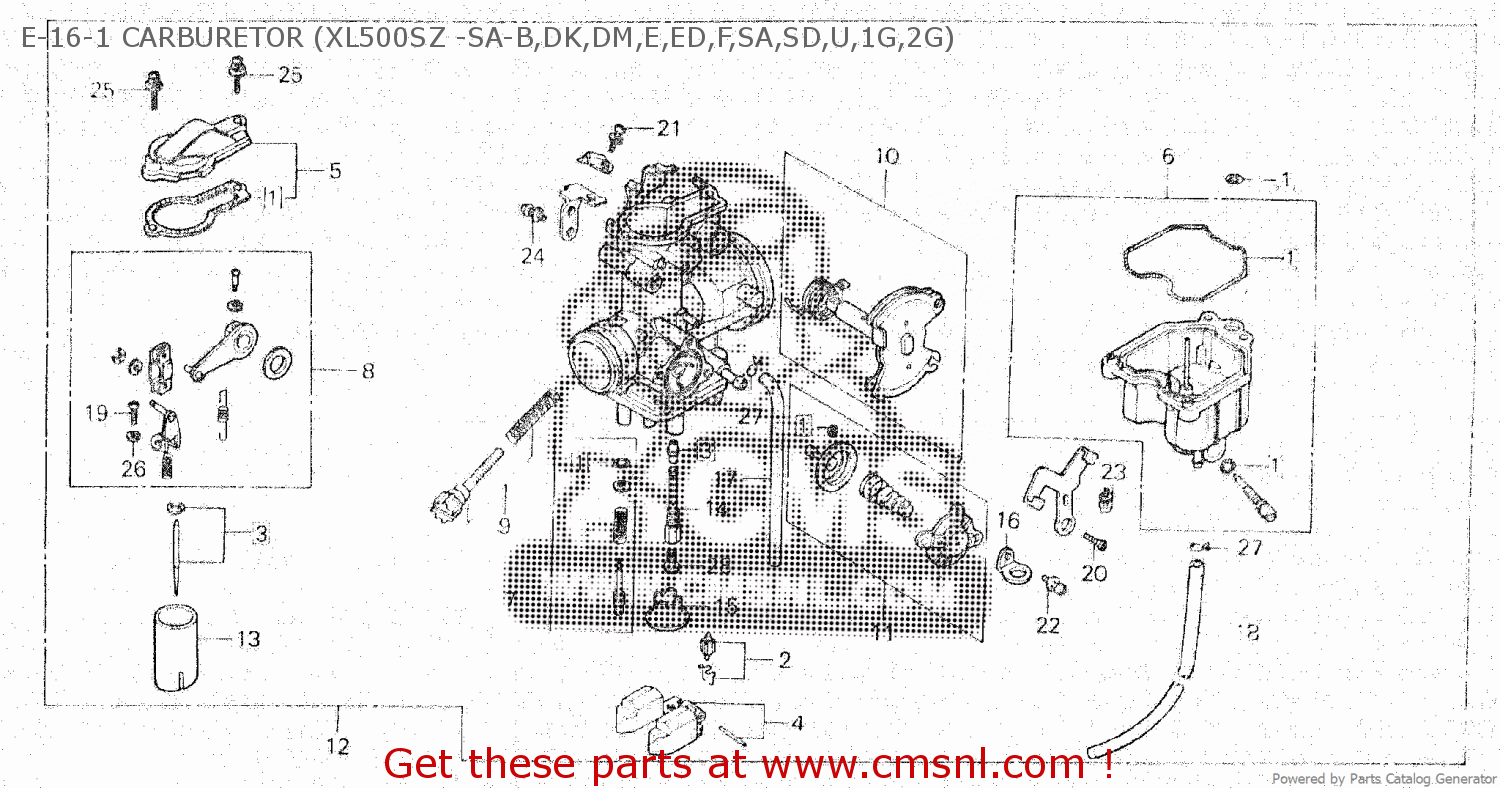 Honda Honda XL500S 1979 (Z) BELGIUM parts lists and schematics