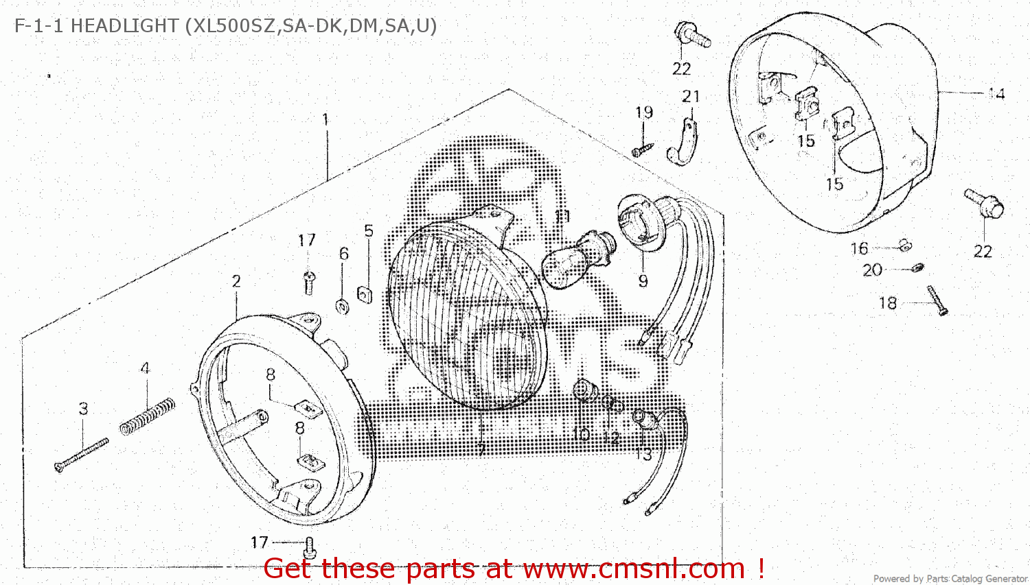 Honda Honda XL500S 1979 (Z) BELGIUM parts lists and schematics