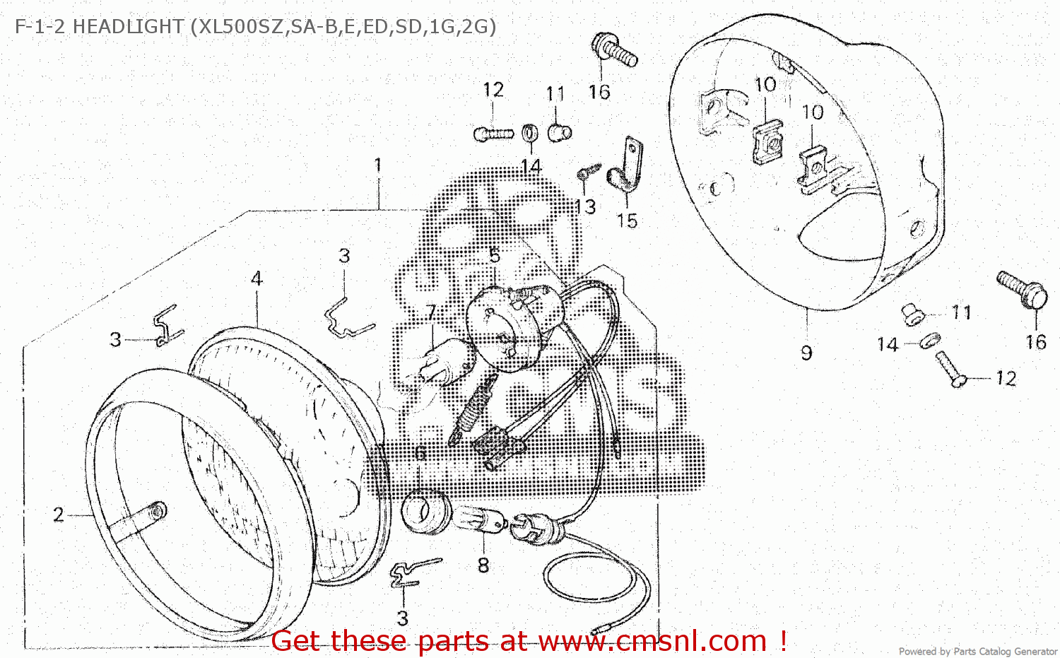 Honda Honda XL500S 1979 (Z) BELGIUM parts lists and schematics