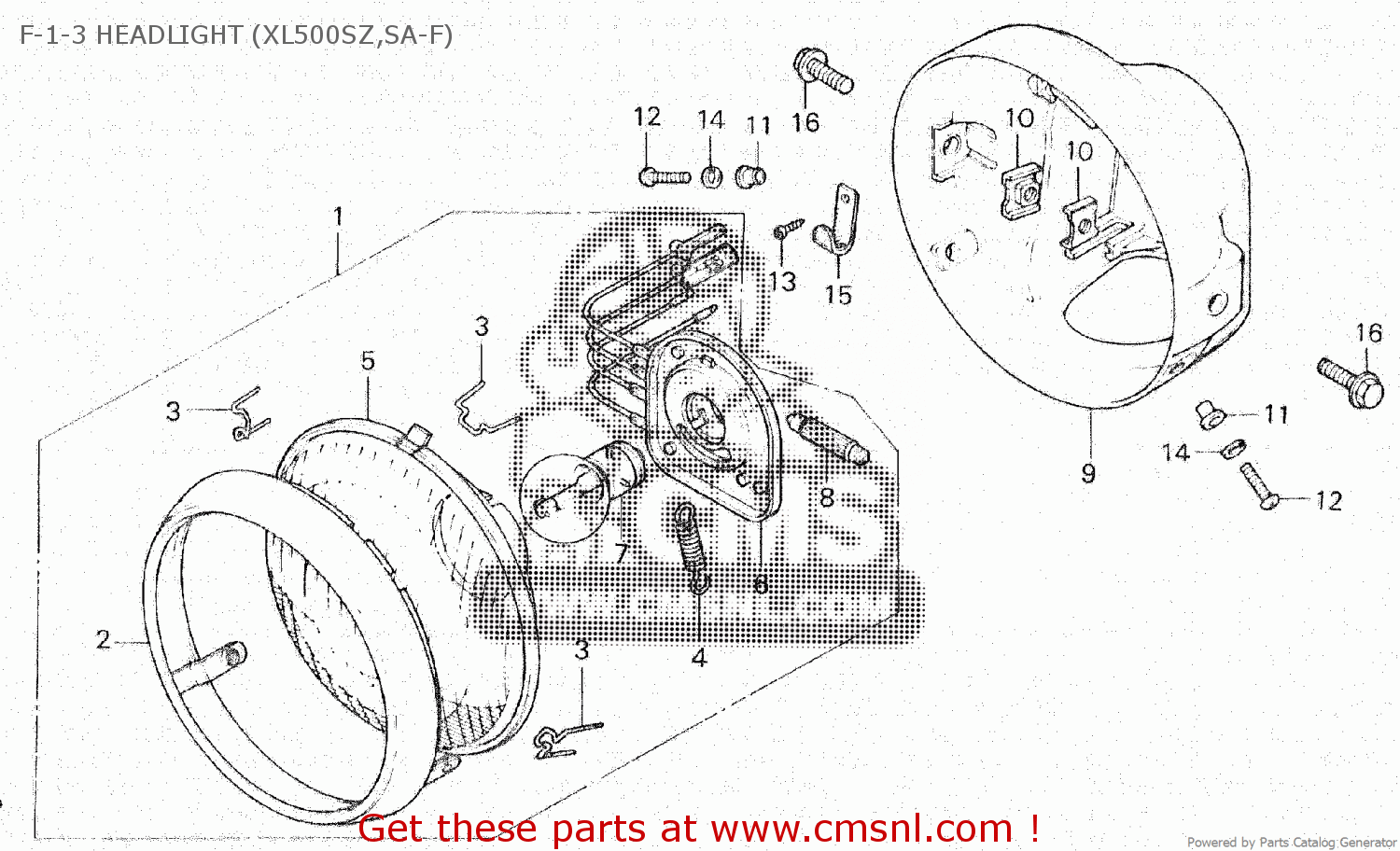 Honda Honda XL500S 1979 (Z) BELGIUM parts lists and schematics