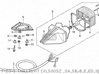 Honda XL500S 1980 (A) BELGIUM parts lists and schematics