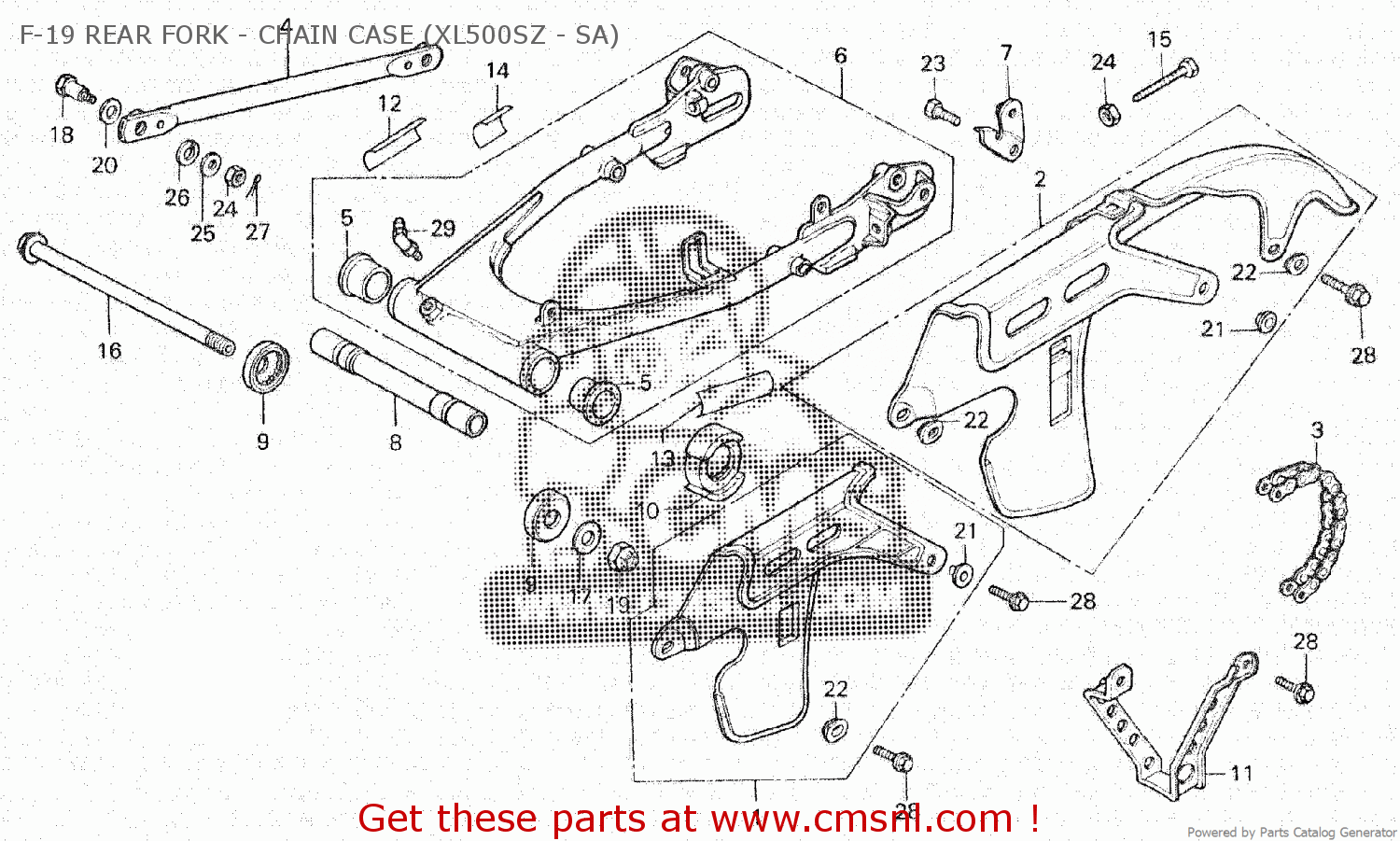 Honda XL500S 1980 (A) BELGIUM parts lists and schematics
